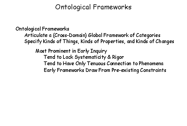 Ontological Frameworks Lecture