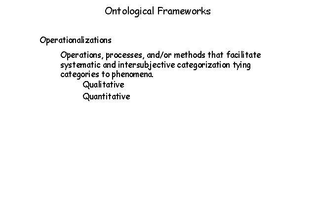 Ontological Frameworks Lecture